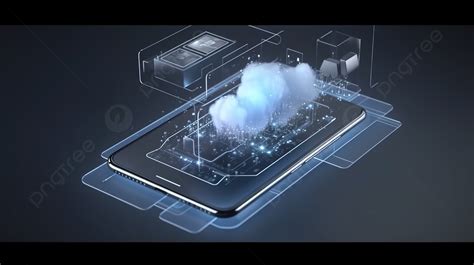 스마트폰의 클라우드 컴퓨팅 스마트폰 및 컴퓨터에서 클라우드 컴퓨팅 기술의 3d 렌더링 아이소메트릭 그림 고화질 사진 사진 배경 일러스트 및 사진 무료 다운로드 Pngtree