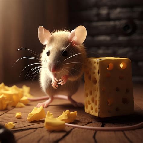 Premium Photo A Clever Mouse Is Cautiously Approaching A Mousetrap Tempted