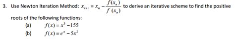 solved use newton iteration method x n 1 x n