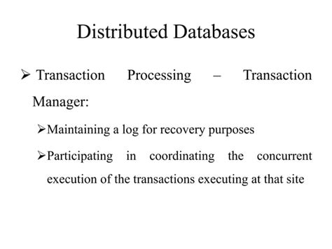 Dbms Distributed Databases Ppt