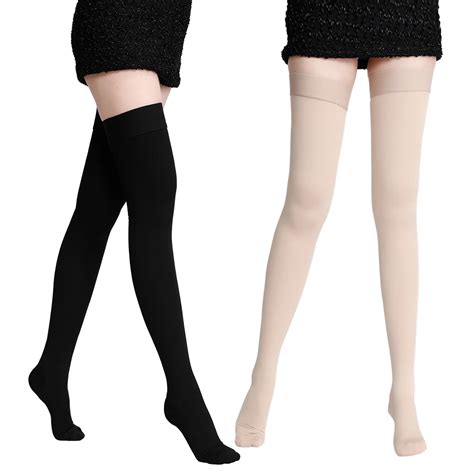 Legbeauty mmHg 무릎 폐쇄 발가락 정맥류 양말 남성 여성 의료 허벅지 높은 압축 스타킹 클래스 압력 AliExpress