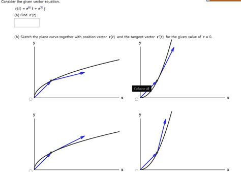 Consider The Given Vector Equation Rt E6t E3t J Find Rt B Sketch The