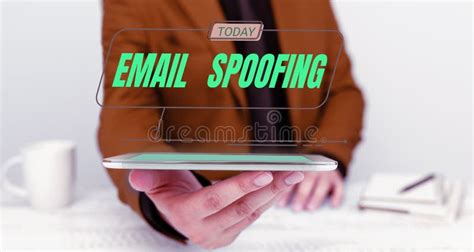Conceptual Caption Email Spoofing Concept Meaning Secure The Access And Content Of An Email