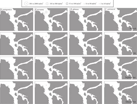 Spatial Representation Of Seasonal Average Density Ind M 2 Of