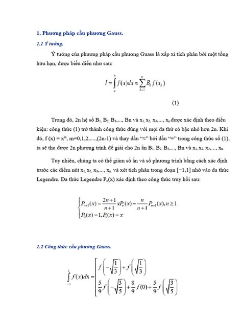Pp Cầu Phương Gauss Pdf