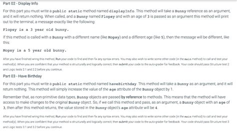 Solved You Must Write Each Of The Methods Described Below Chegg