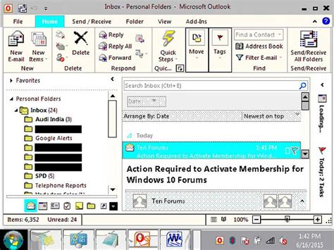 Outlook 2010 Display Changed Like Projector View Windows 10 Forums