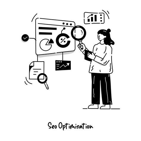 premium vector hand drawn vector illustration of seo optimization