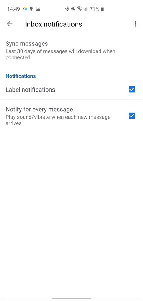 not receiving gmail notifications on samsung one ui 2 android 10