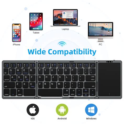 Foldable Bluetooth Keyboard With Touchpad Rrsstore
