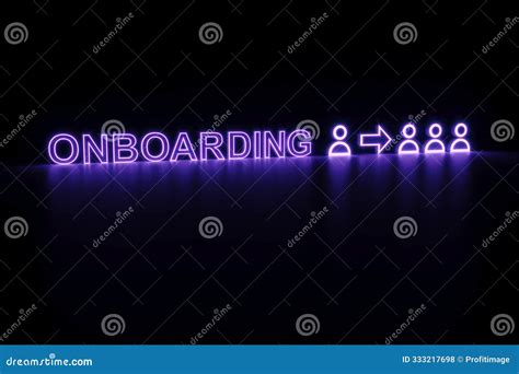 Onboarding Neon Concept Self Illumination Background 3d Stock