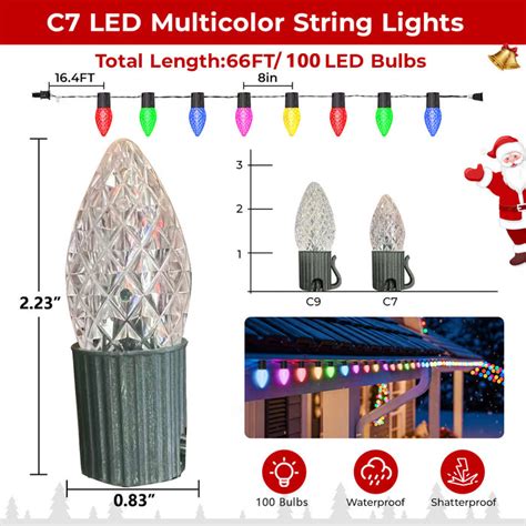 Dynamic C7c9 Christmas Strawberry Smart String Lights With Programmab