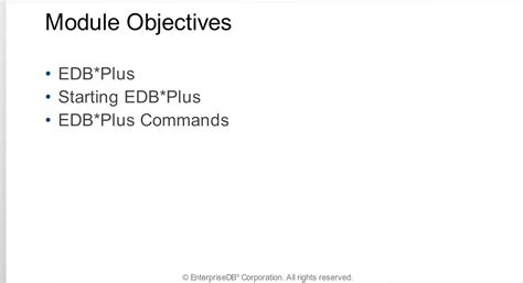 Module 15 Edbplus Postgres Administration Essentials From Edb