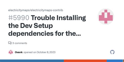 Trouble Installing The Dev Setup Dependencies For The Electricitymaps