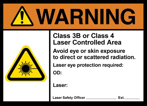 Class 3b4 Warning Sign Laservision Usa