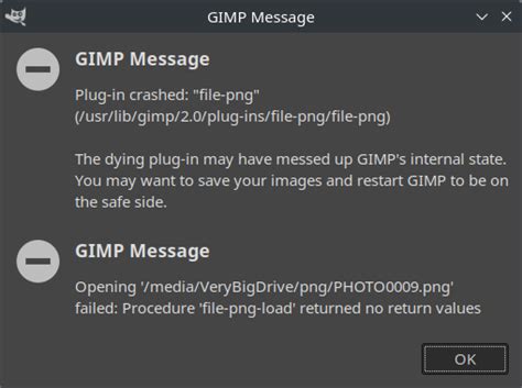 strange png error empty metadata fields crash the png plugin gimp
