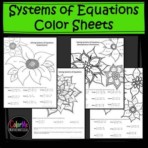 Solving Quadratic Equations Color By Number Worksheets