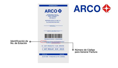 Facturar Ticket De Arco Gasolineras Facturación En Línea