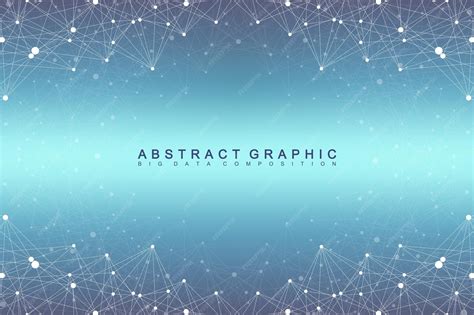 Premium Vector Graphic Abstract Background Communication Big Data Visualization Perspective