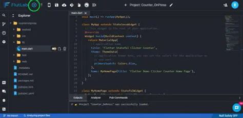 Now Develop Flutter App Online Using Flutlab Ide