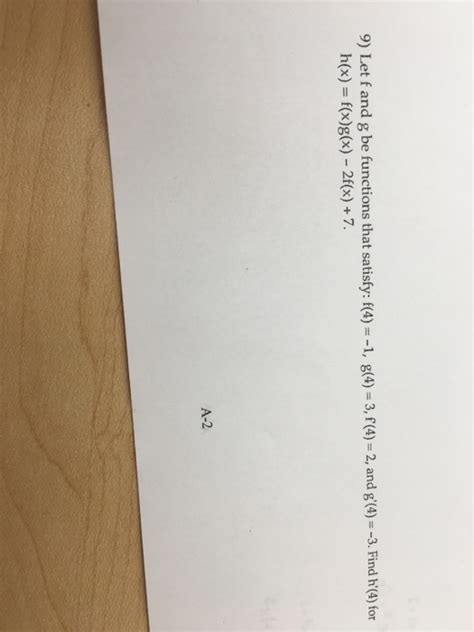Solved 9 Let F And G Be Functions That Satisfy F41