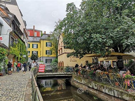 View Of The German Old City Freiburg In Breisgauâ€™s Canal In The City