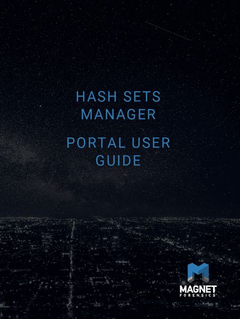 Fillable Online Hash Sets Manager Portal User Guide Fax Email Print