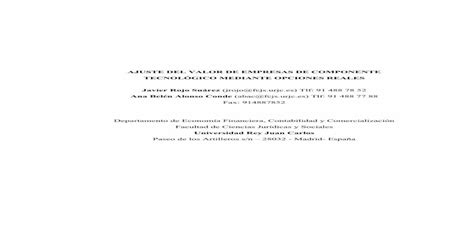Ponencia Rojo Y Alonso Ua · Ajuste Del Valor De Empresas De