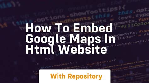 How To Embed Google Maps In Html Website YouTube