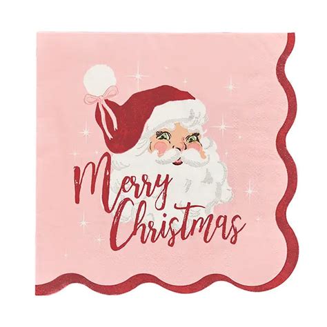 Vintage Santa Napkins 16 Pack Ruby Rabbit