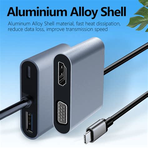 Benosem Usb C Hub Hdml K Extensor Splitter Type C To Hdmi Vga Adapter Extension Nintendo