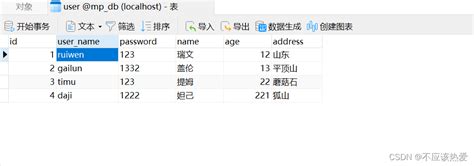 Mybatisplus快速入门及常见设置mybatisplus配置 Csdn博客