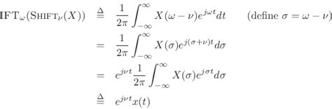 Modulation Theorem Shift Theorem Dual