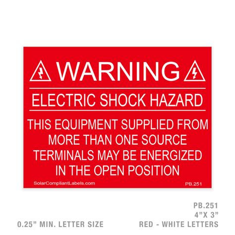 All Placards Solar Compliant Labels