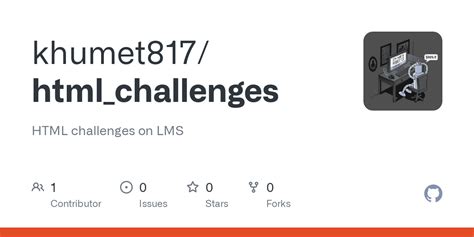 GitHub Khumet Html Challenges HTML Challenges On LMS
