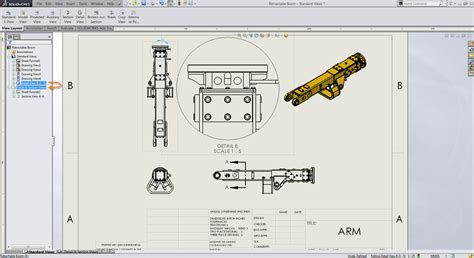 How To Find Parent View Of A Section Or Detail View Located On A Different Sheet In SOLIDWORKS