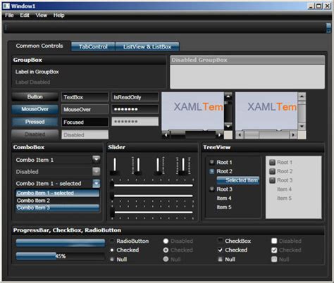Dark Brown Blue XAMLTemplates Net