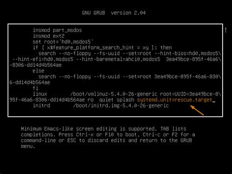 How To Boot Ubuntu 20 04 Lts In Rescue Emergency Mode
