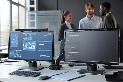 premium photo pc computers with code lines