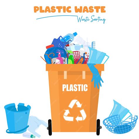 Premium Vector Plastic Waste Vector Set Plastic Garbage Vector Set
