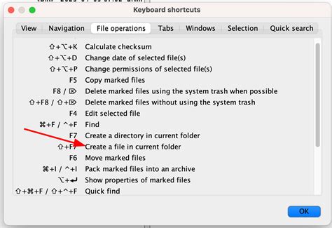 creating a file inconsistent shortcut name and could we have shift f4