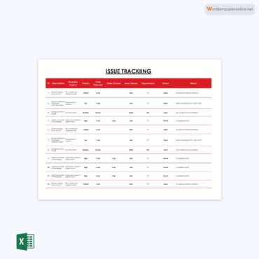 12 Free Issue Tracking And Log Templates For Excel