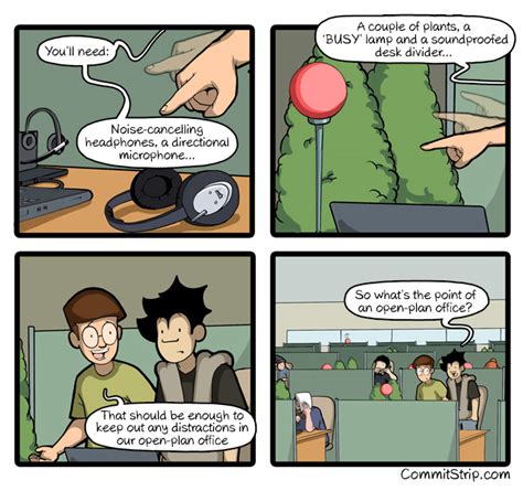 The Open Plan Office Paradox Commitstrip