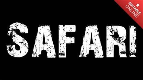 Safari Scratch Text Effect Generator