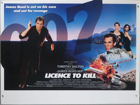 Licence To Kill Original Movie Poster Uk Quad 40x30 Simondwyer A