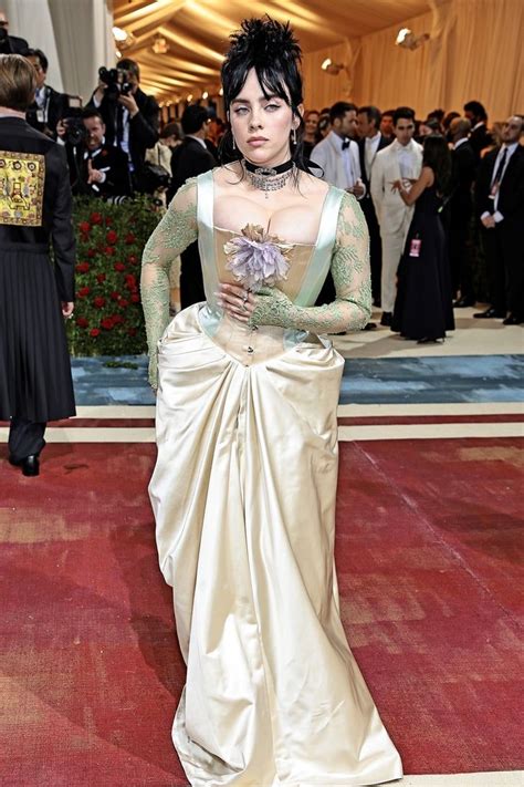 Billie Eilish Straps Into A Pastel Corset Dress For The 2022 Met Gala
