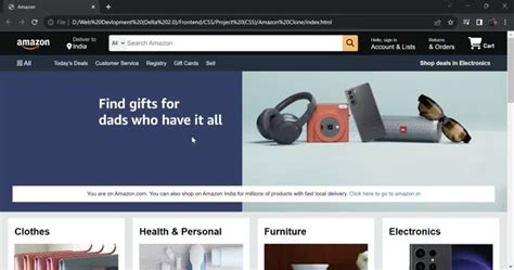 Ayush Jaiswal On Linkedin Amazon Clone Using Technologies Like Html And Css