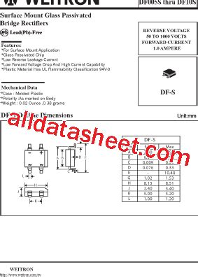 DF10S Datasheet(PDF) - Weitron Technology
