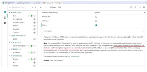 Cc2652r While Simpleperipheral Project Enable Ptm Cc2652 Cannot Connect To The Master