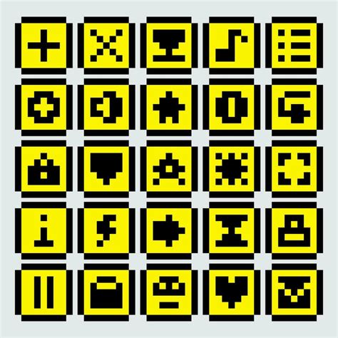 Pixel Game Icons Set 35299551 Vector Art At Vecteezy
